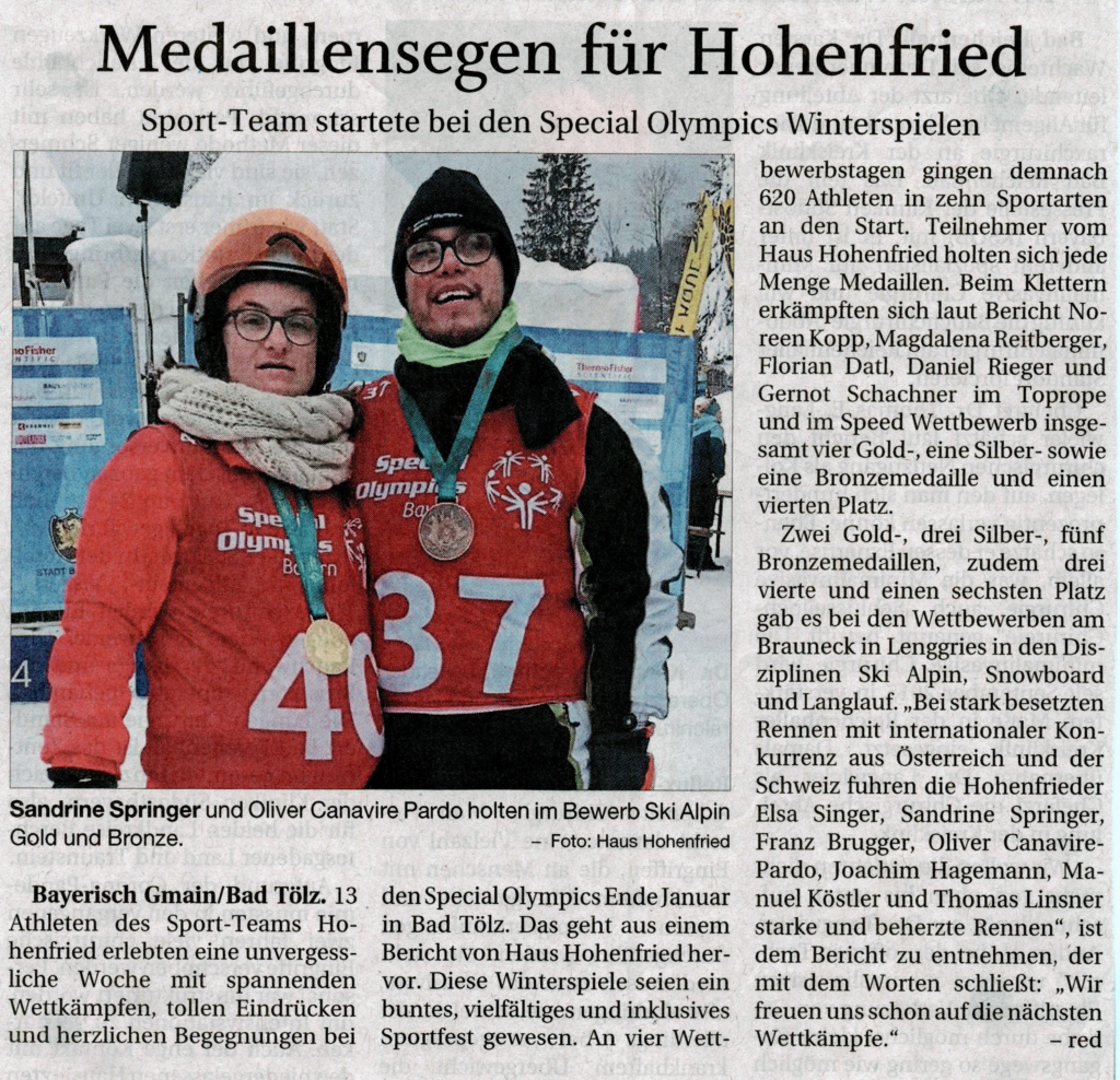 Medaillensegen - Hohenfried e.V.