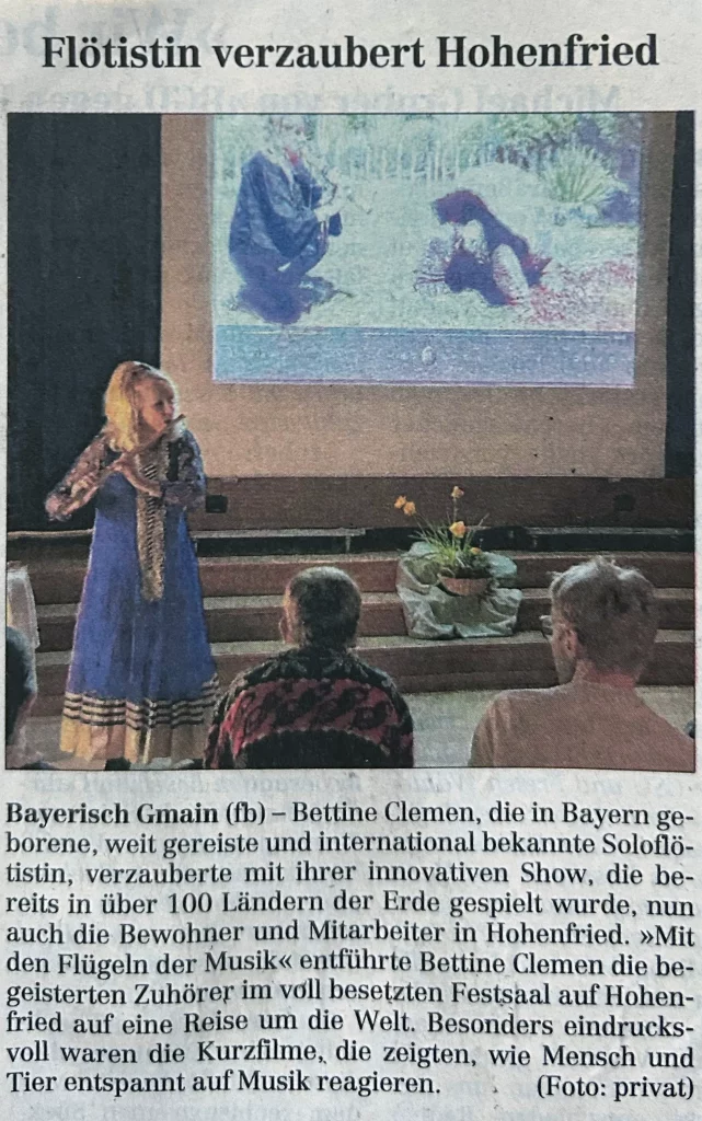 Flötistin verzaubert Hohenfried - Hohenfried e.V.