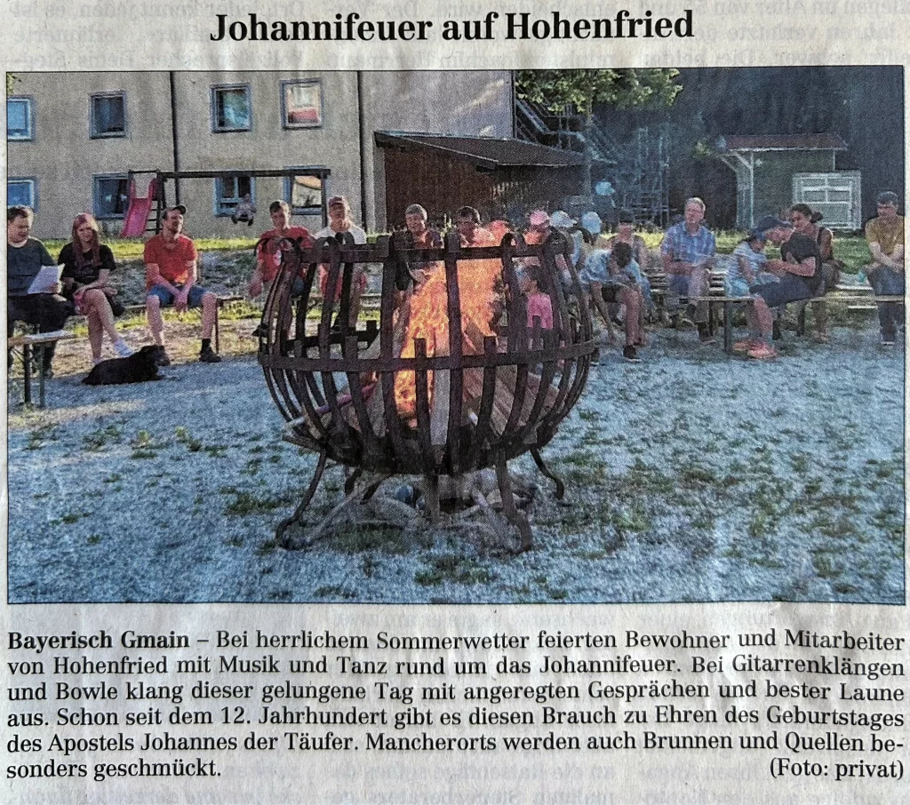 Johannifeuer auf Hohenfried - Hohenfried e.V.